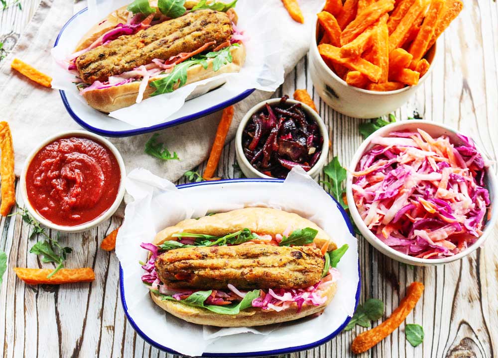 Veggie Dogs with Homemade Slaw | Vegan & Vegetarian Recipes | Gosh!