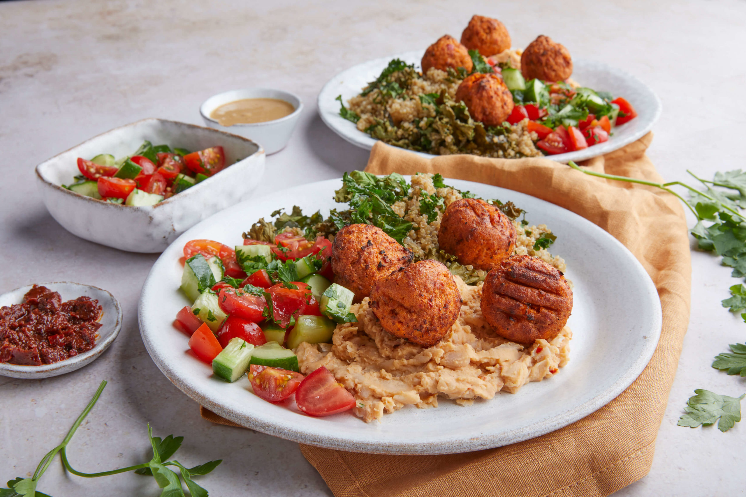 Mezze Plate with Hummus & Falafel | Vegan & Vegetarian Recipes | Gosh!