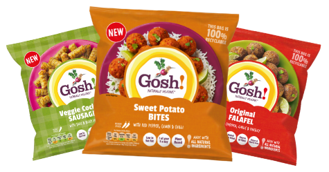 Gosh! Vegan & Free From Foods - Bites, Falafels, Burgers & Sausages